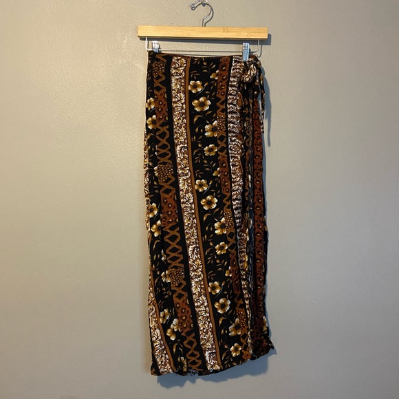 Skirts | Vintage Boho Wrap Skirt Size M | Poshmark